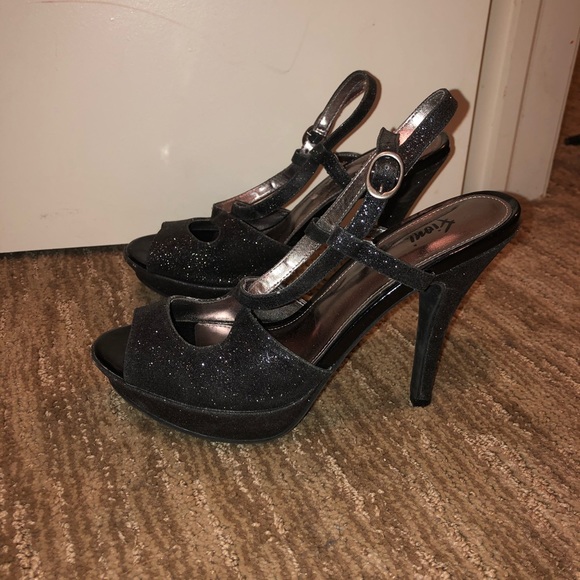 FIONI Clothing | Shoes | Fioni Glitter Heels | Poshmark